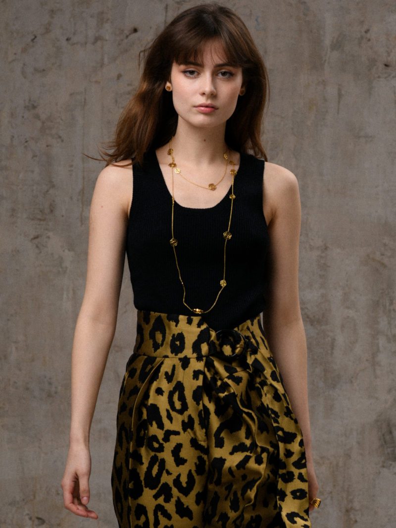 Short tank top, 2020Blue - AmiAmalia Luxury Knitwear