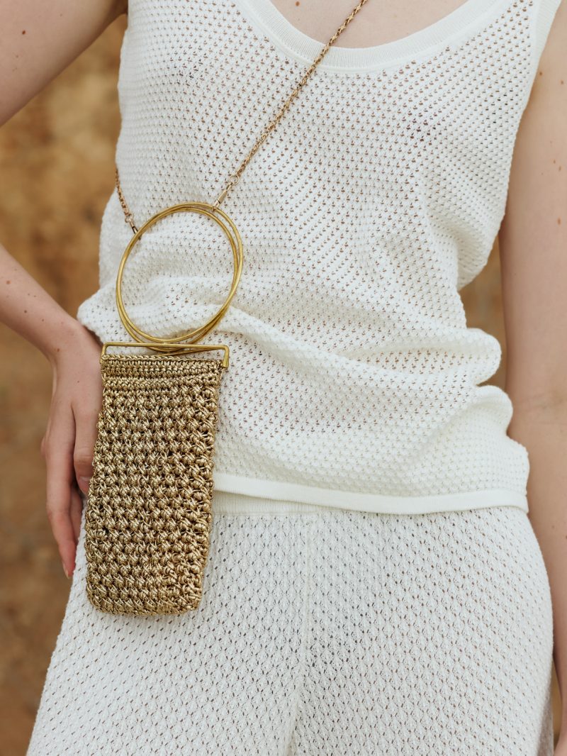 Short tank top, Orange - Ami Amalia Luxury Knitwear