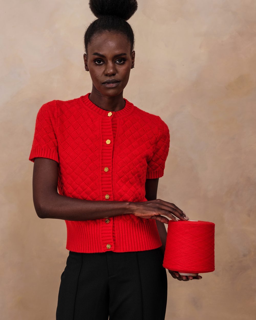 "Clouded Squares" Jacket, short sleeve edition, Red - AmiAmalia Luxury ...