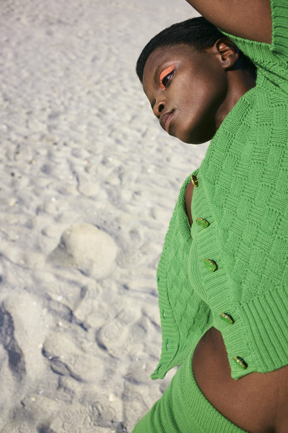 "Clouded Squares" Jacket, short sleeve edition, Green - AmiAmalia ...