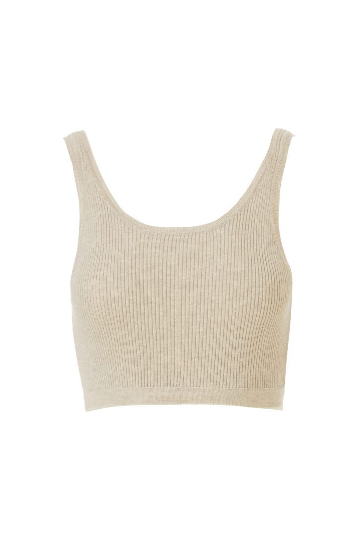 Short tank top, Orange - AmiAmalia Luxury Knitwear