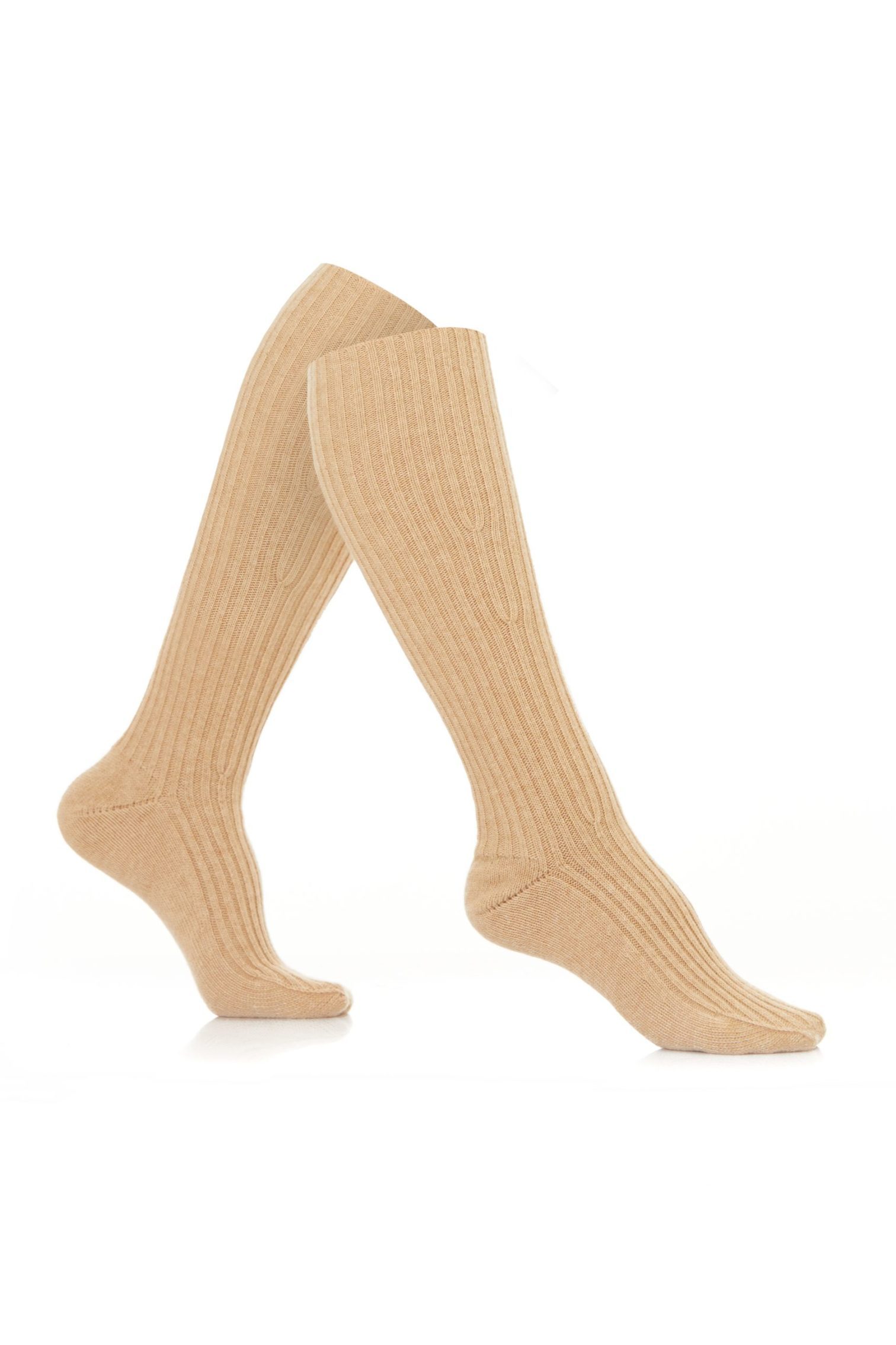 3D Long Socks from Extrafine Merino, 2020 Blue - AmiAmalia Luxury Knitwear