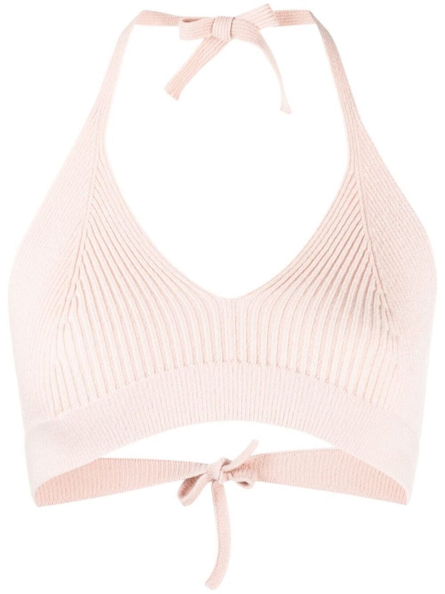 Knitted bra, Spring Green - AmiAmalia Luxury Knitwear