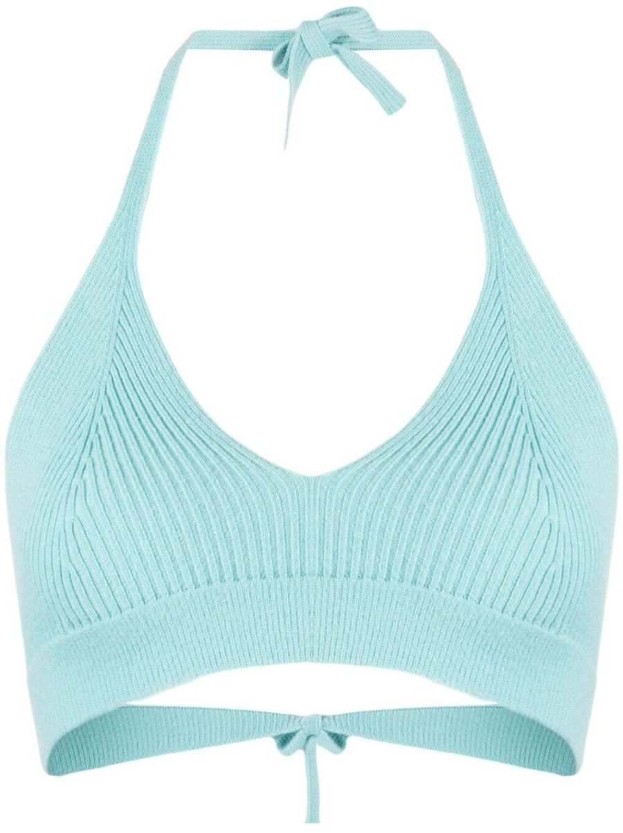 Knitted bra, Blush - AmiAmalia Luxury Knitwear