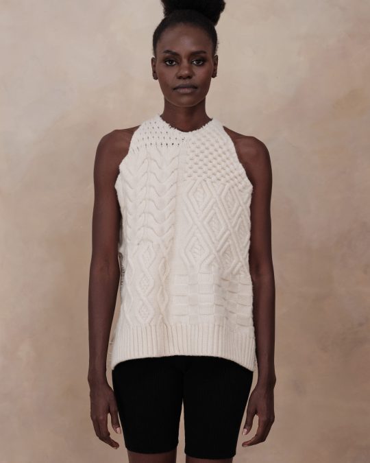 Knitted Structures Vest - AmiAmalia Luxury Knitwear