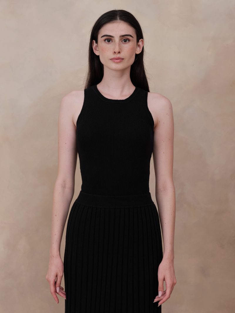 Short tank top, 2020Blue - AmiAmalia Luxury Knitwear