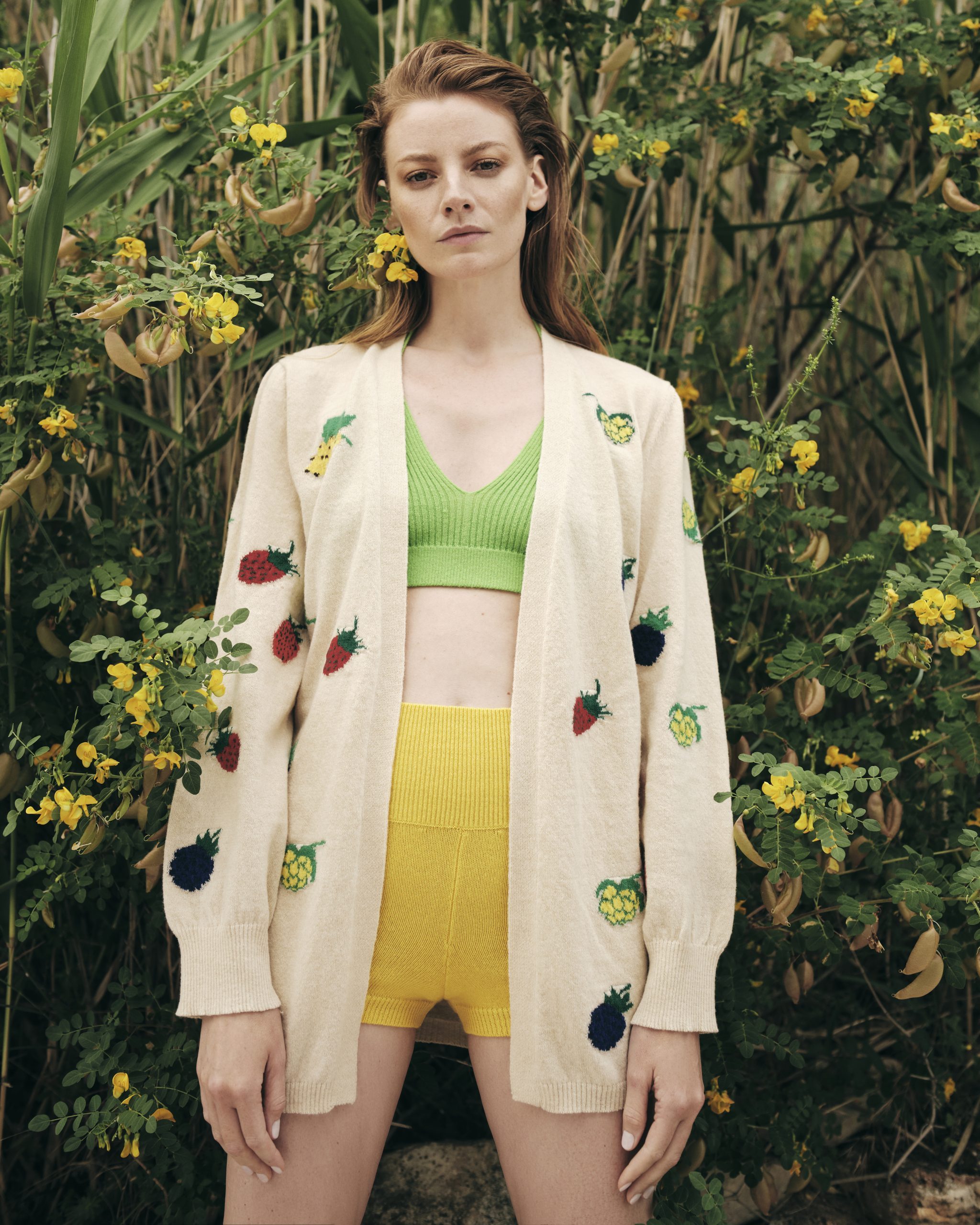 Berry Strawberry Cardigan - AmiAmalia Luxury Knitwear