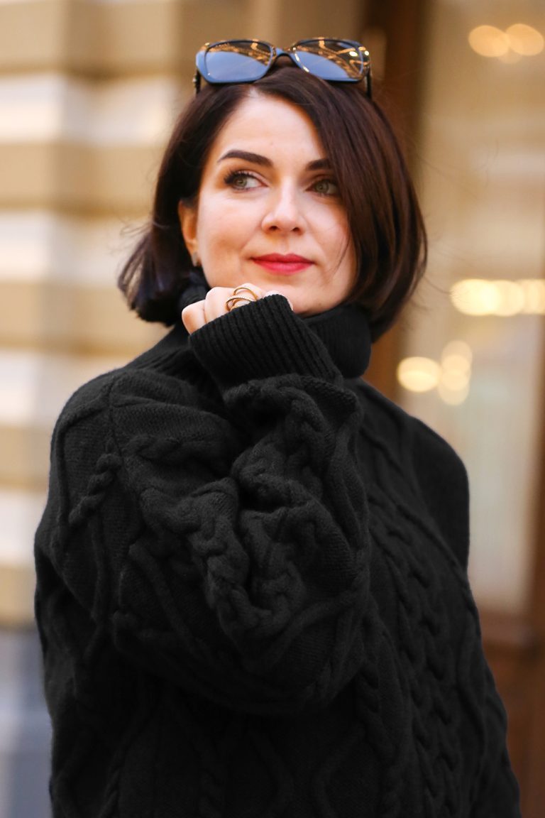 “To Infinity” Sweater, Latte - AmiAmalia Luxury Knitwear