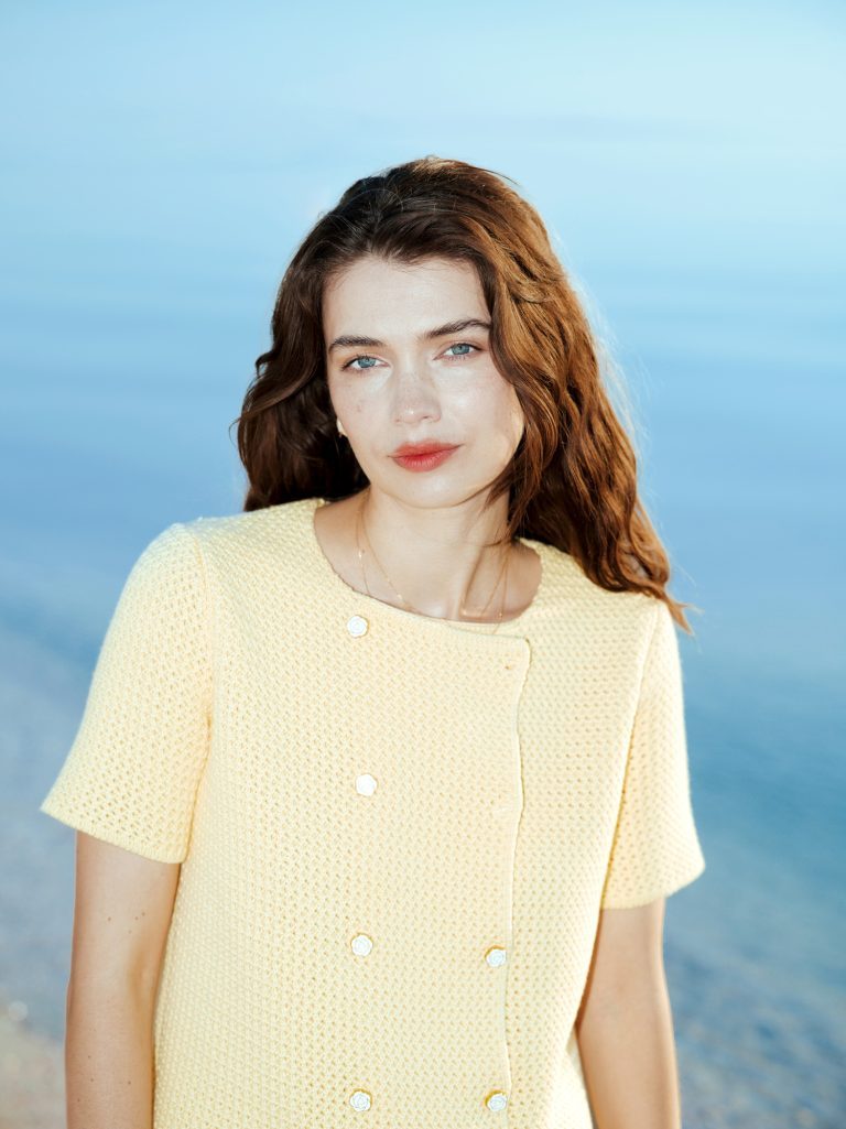 Summer Elegance Jacket, Pastel Yellow - AmiAmalia Luxury Knitwear