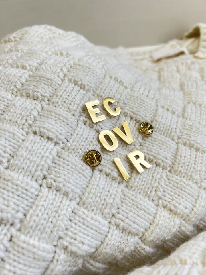 Initials, Letter Brooches - AmiAmalia Luxury Knitwear