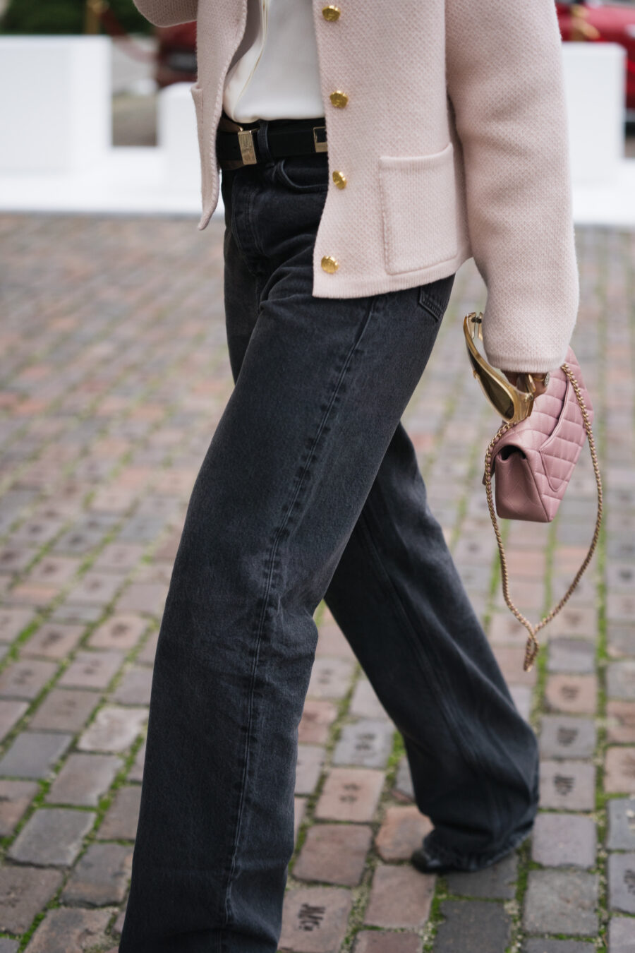 Knitted Jacket, One Tone, Baby Pink - AmiAmalia Luxury Knitwear